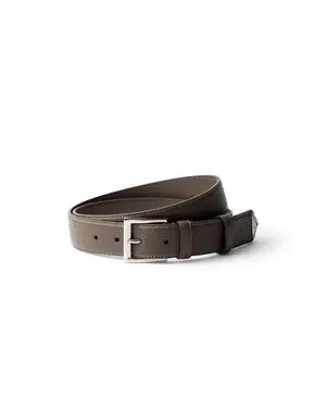 Prada Leather Belt Grey