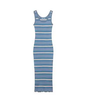 Prada Striped Knit Dress - Light Blue