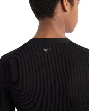 Prada Cotton Cardigan - Black