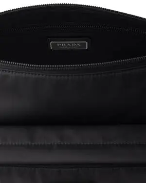 Prada Re-nylon And Saffiano Leather Shoulder Bag - Black