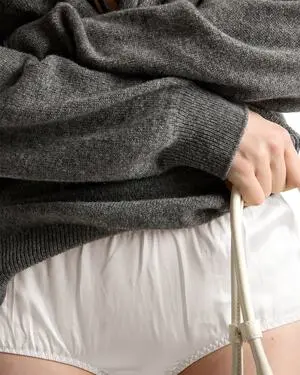 Prada Vintage-look Satin Briefs - Neutral