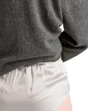 Prada Vintage-look Satin Briefs - Neutral
