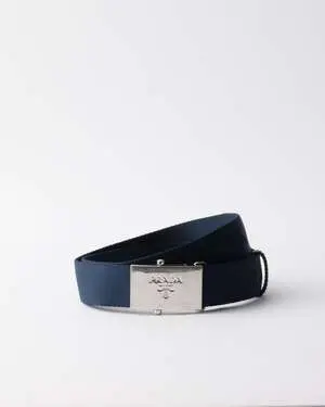 Prada Cotton Tape Belt - Blue