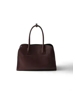 Prada Leather Tote Bag - Brown