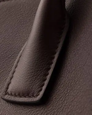 Prada Leather Tote Bag - Brown