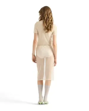 Prada Cotton Tulle T-shirt - Neutral