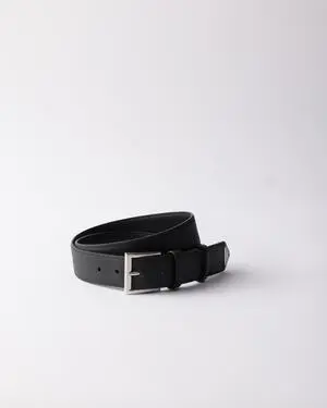 Prada Saffiano Leather Belt - Black