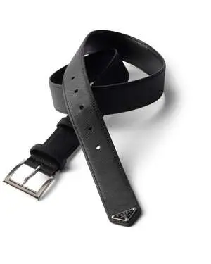 Prada Saffiano Leather Belt - Black