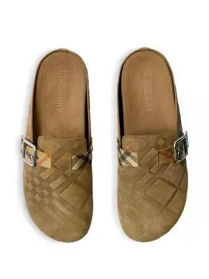 Burberry Urchin Slides - Brown