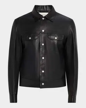 Men's Leather Trucker Jackets