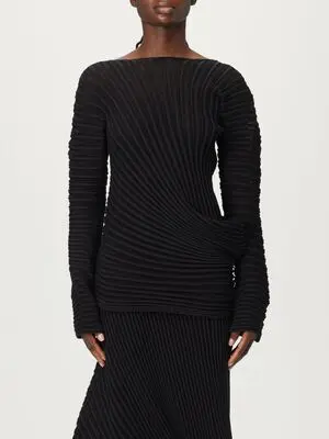 Issey Miyake Pleated Top - Black
