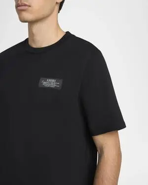 Amiri Apos;s Label Cotton T-shirt - Black