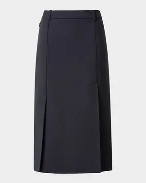 Akris Double-face Wool Pencil Midi Skirt