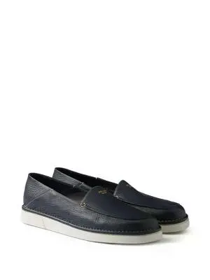 Prada Textured Leather Loafers