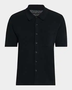 Rag & Bone Dalton Knit Button-down Shirt - Black