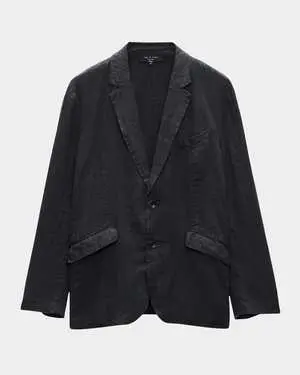 Rag & Bone Butler Linen Blazer - Black