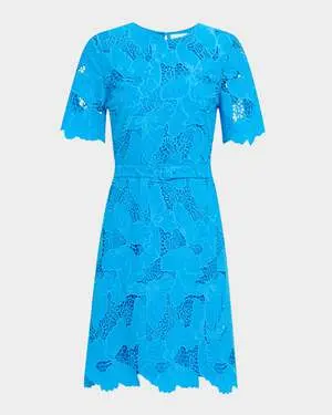 knee length dresses for ladies Elegant A-Line Chiffon Midi Dress with Pleating and Flower Accents –  Mydressline main image 0
