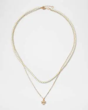 Tory Burch Kira Layered Necklace - Pearl