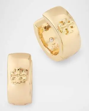 Tory Burch Icon Huggie Earrings - Gold