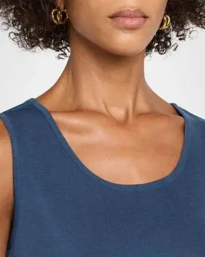 Misook Sleeveless Scoop-Neck Tank Stardust