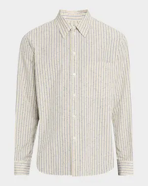 Bottega Veneta Stripe Pocket Sport Shirt - Whtmulti