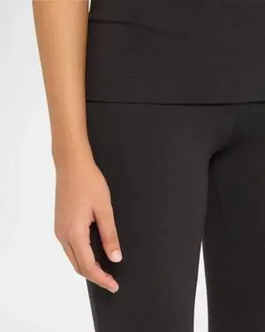 SKIMS Cotton Jersey Foldover Flare-leg Pants - Soot