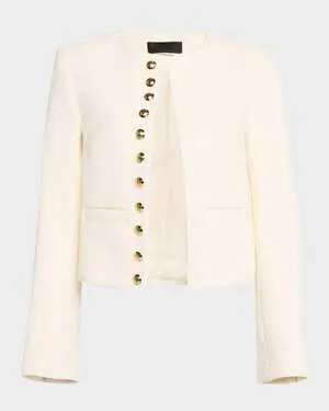 NILI LOTAN Patti Open-front Jacket - Ivory