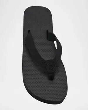THE ROW Dune Cotton Flatform Thong Sandals - Black