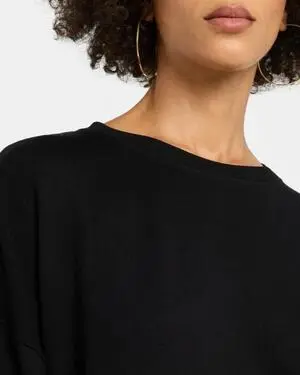 Majestic Filatures French Terry Crewneck Pullover - Noir