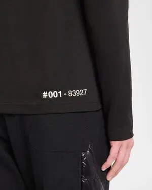 Moncler Apos;s Cotton Logo Long-sleeve T-shirt - Black