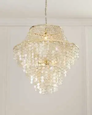 Neiman Marcus Alexandra 36" 4-light Medium Chandelier - Gold