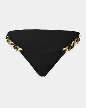 Shoshanna Chain Detail Bikini Bottom - Jet