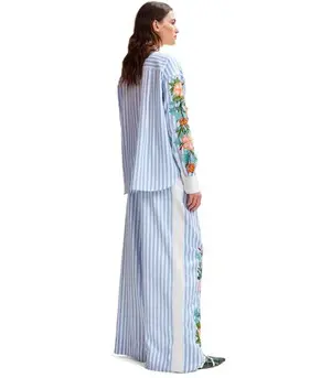 Essentiel Antwerp Floral Embroidered Wide-leg Trousers
