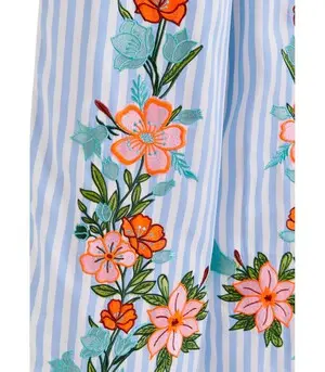 Essentiel Antwerp Floral Embroidered Wide-leg Trousers