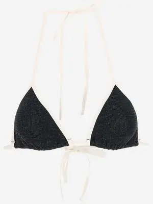 MC2 SAINT BARTH Stretch Nylon Bikini Top - Black