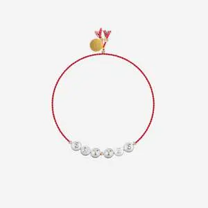 SORBET ISLAND Shell Bracelet With Glass Beads - Red