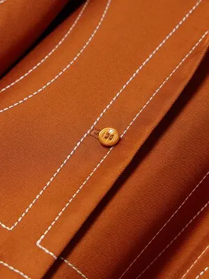 TOTEME Embroidered Silk-twill Shirt