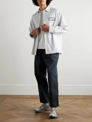 WTAPS Repo Logo-appliquéd Cotton-blend Broadcloth Shirt