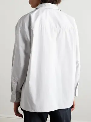 WTAPS Repo Logo-appliquéd Cotton-blend Broadcloth Shirt