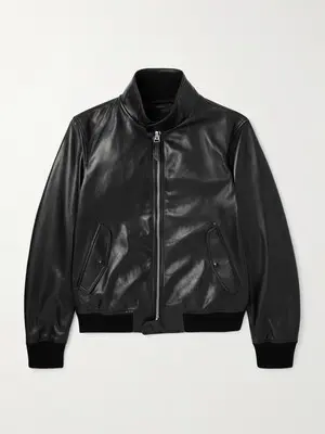 TOM FORD Leather Bomber Jacket