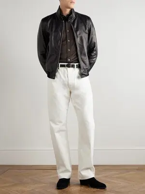 TOM FORD Leather Bomber Jacket