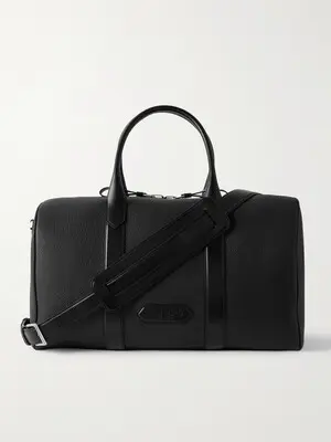 TOM FORD Full-grain Leather Duffle Bag - Black