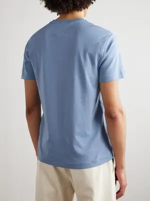 Polo Ralph Lauren Logo-embroidered Cotton-jersey T-shirt - Blue