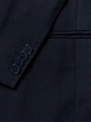 Orlebar Brown Garret Unstructured Linen Suit Jacket - Blue
