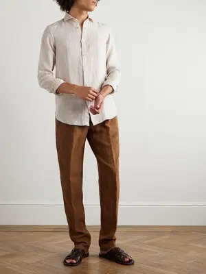 Boglioli Tapered Linen Trousers
