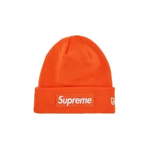 Supreme X New Era Box Logo Beanie - Orange
