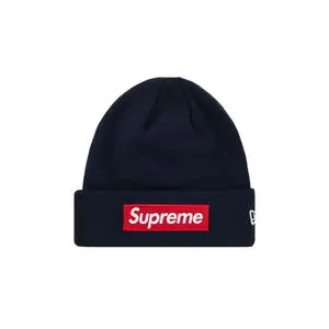 Supreme X New Era Box Logo Beanie - Blue