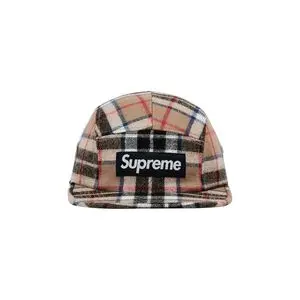 Supreme Lochcarron Plaid Camp Cap - Tan