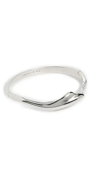 Jenny Bird Portia Bangle - Rhodium Metallic