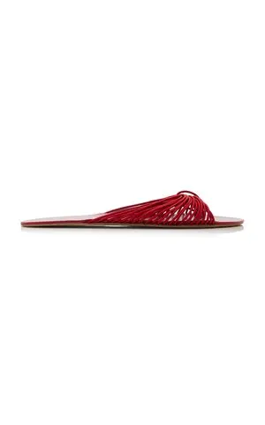 THE ROW Sara Gathered Thong Sandals Red